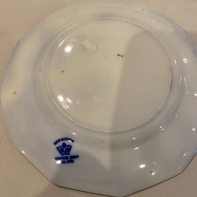 Kenworth small flo blue plate – Re Antiques