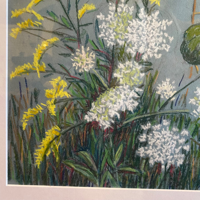Molly Luce pastel "Wild Grapes and Other Flowers" – Re Antiques