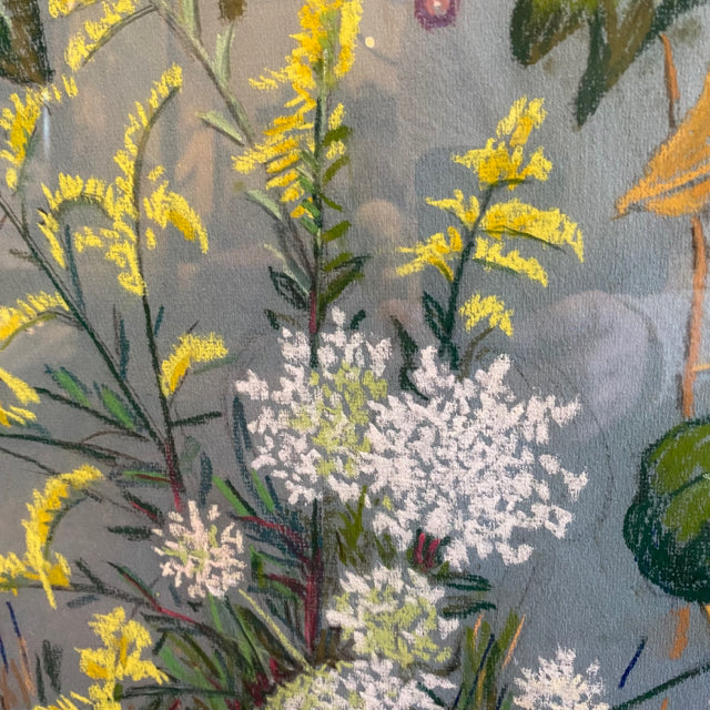 Molly Luce pastel "Wild Grapes and Other Flowers" – Re Antiques